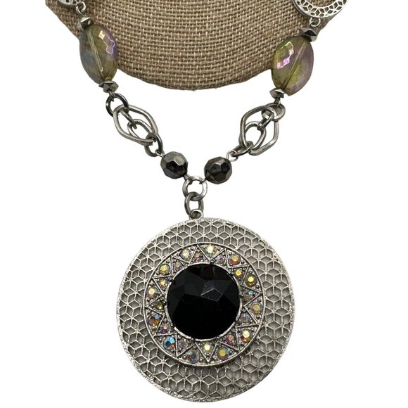 Ruby Rd. | Jewelry | Whimsical Sparkling Silver Circular Medallion ...